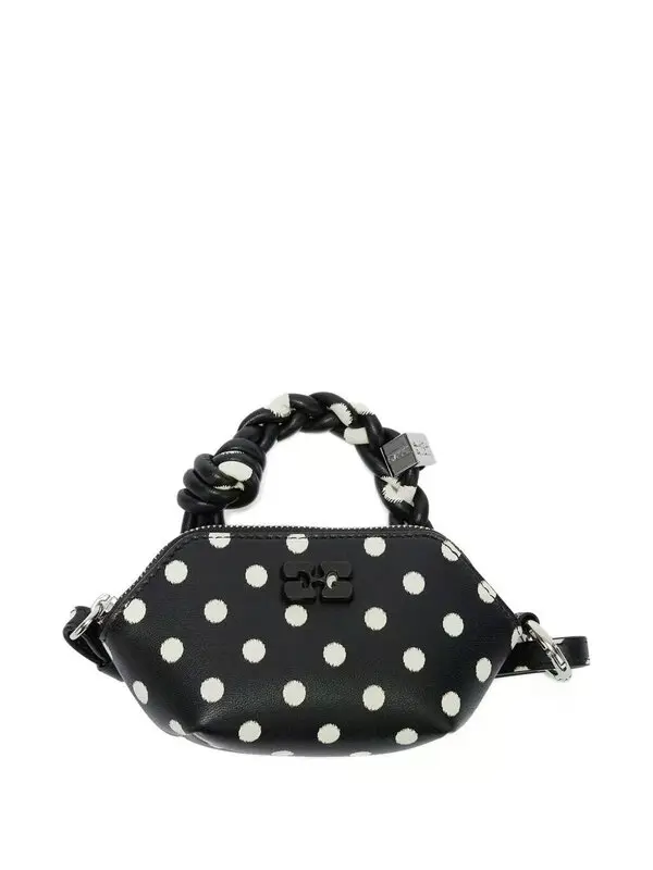 GANNI Polka Dot-print Mini Bag - Black