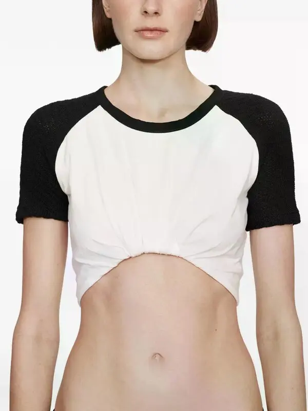 Christopher Esber Tucked Ringer Jersey Knit T-shirt