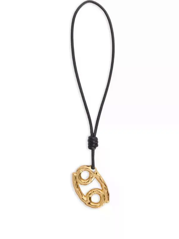 JIL SANDER Zodiac Charm Leather Necklace - Gold