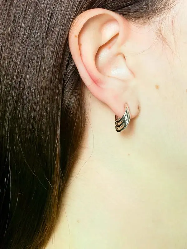 SHAUN LEANE Bound Hoop Earring - Silver