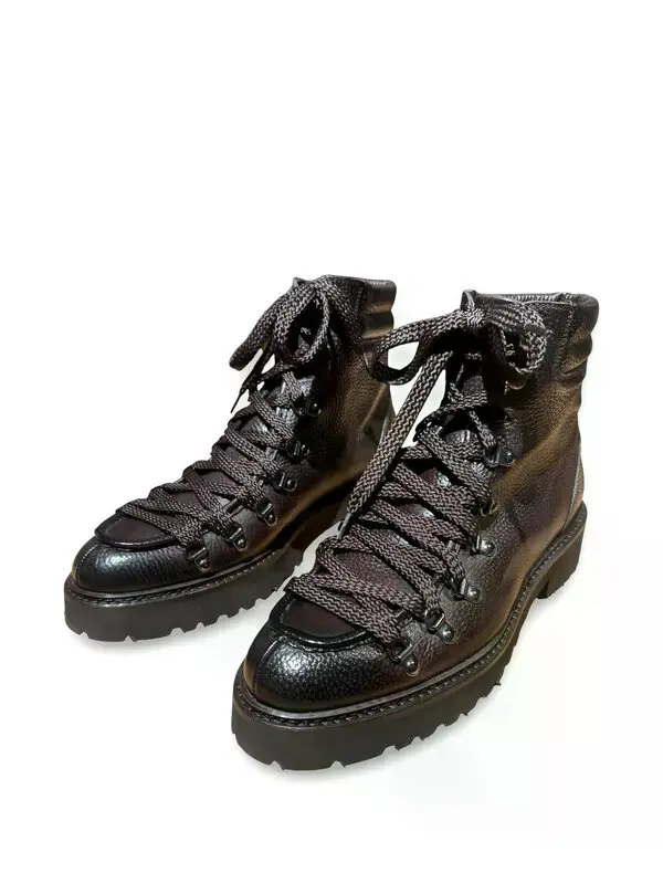 CALCE Lace-up Leather Hiking Boots