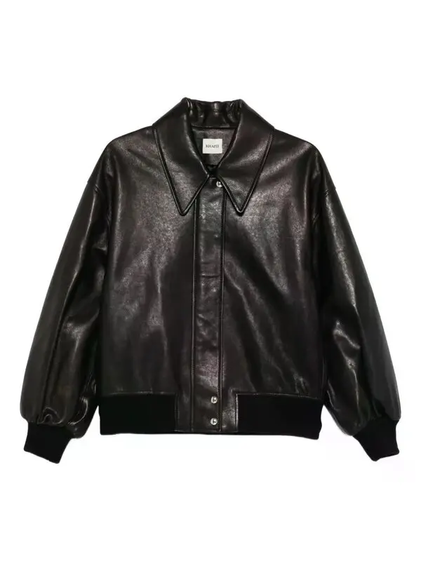 Khaite Collared Leather Jacket