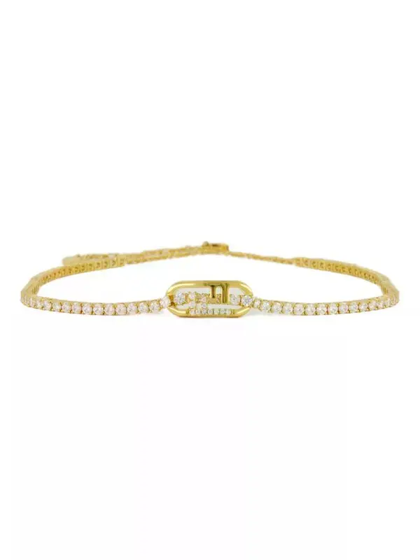 Fendi O'lock Crystal Necklace - Gold