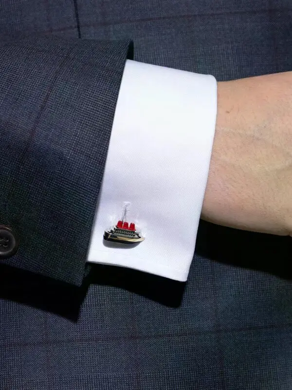 Paul Smith Cruise Ship Cufflinks - Silver