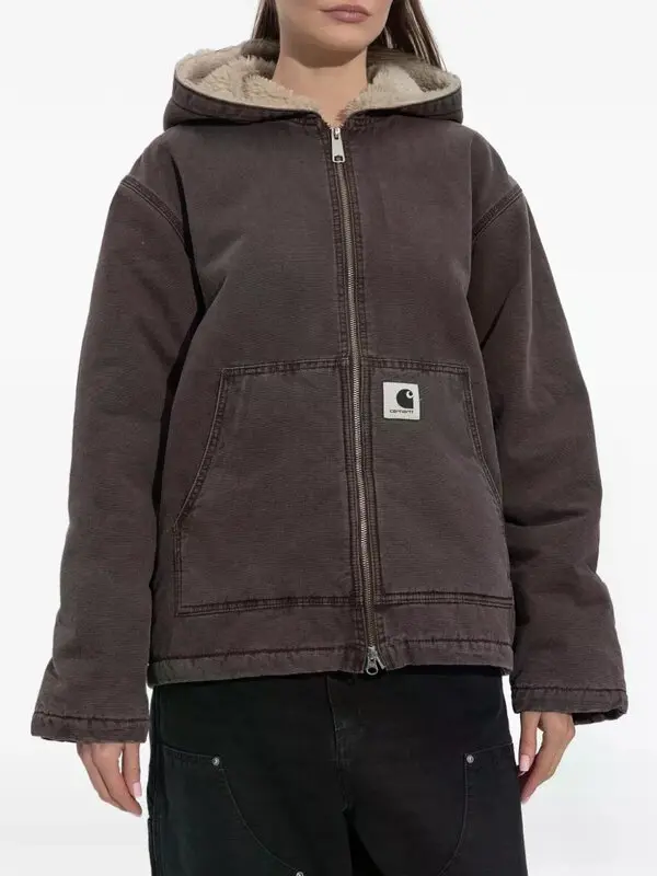 Carhartt Work In Progress Zip-up Hooded Jacket - Brown