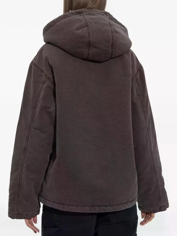 Carhartt Work In Progress Zip-up Hooded Jacket - Brown