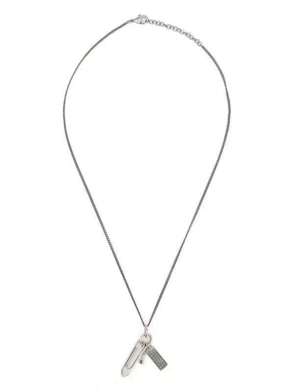 MAISON MARGIELA Paperclip Charm Necklace - Silver