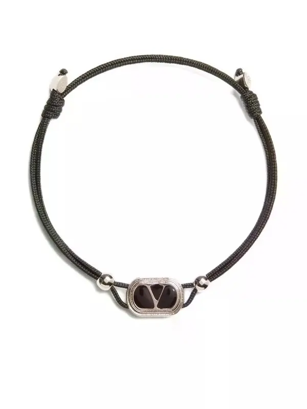 Valentino Garavani V-logo Bracelet - Black