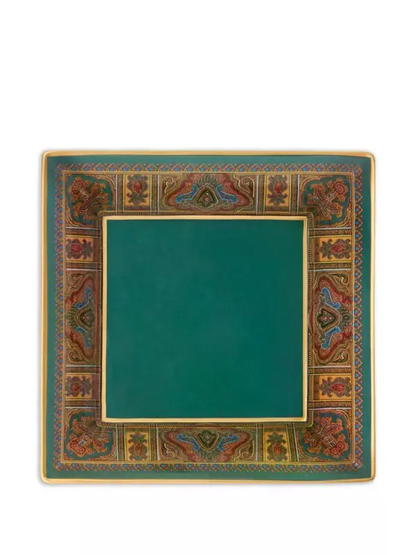 Etro Paisley-print Porcelain Tray - Green