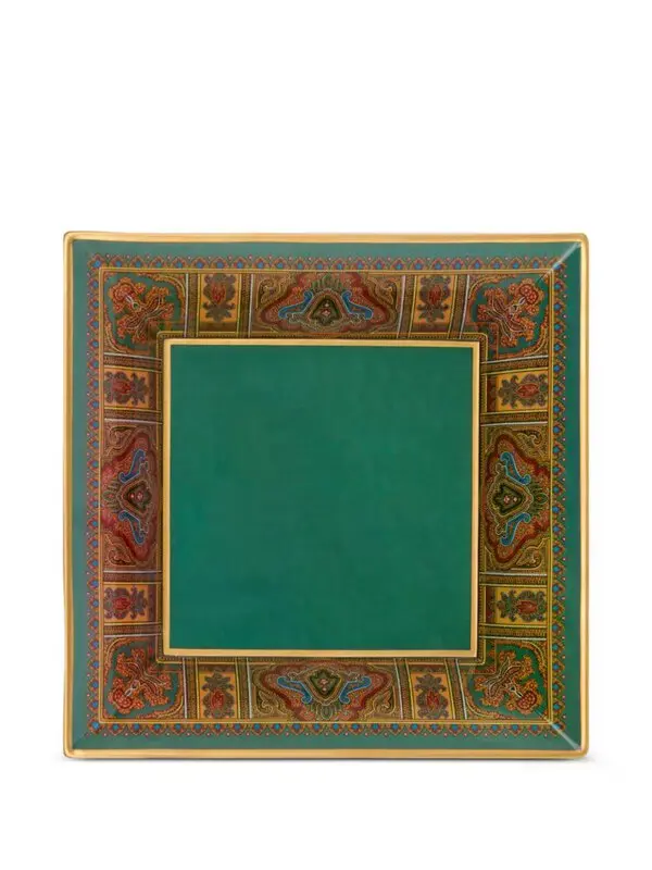Etro Paisley-pattern Porcelain Tray - Green