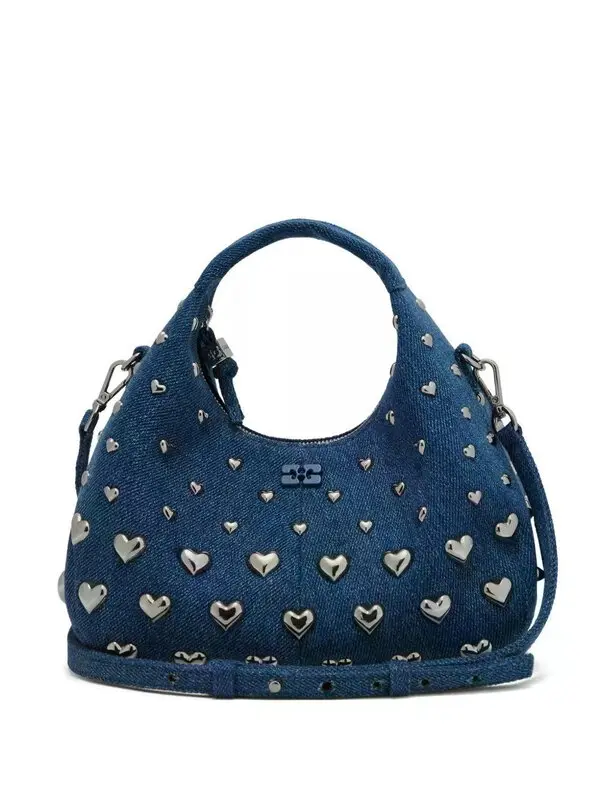 GANNI Heart-studded Tote Bag