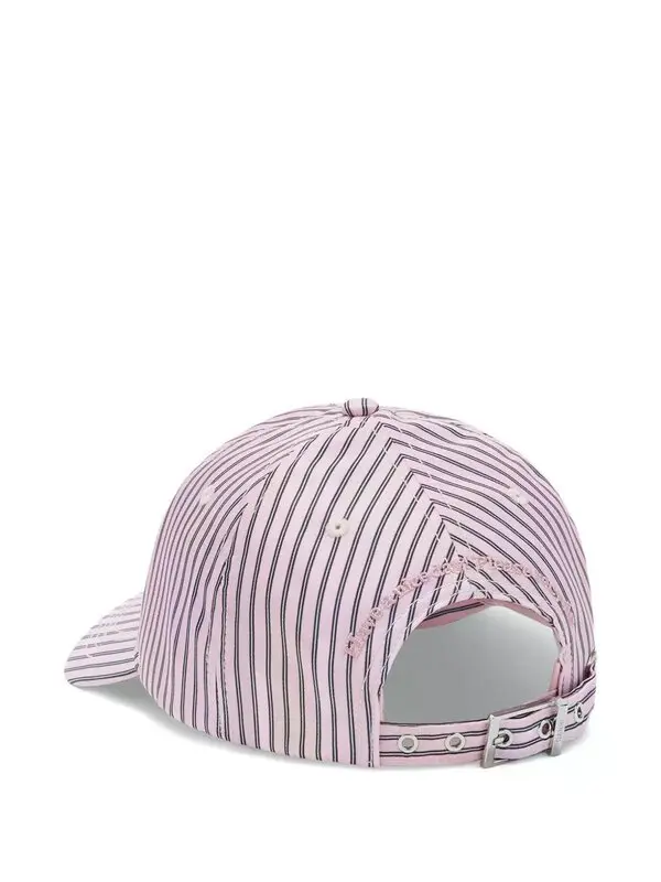 GANNI Striped Baseball Cap