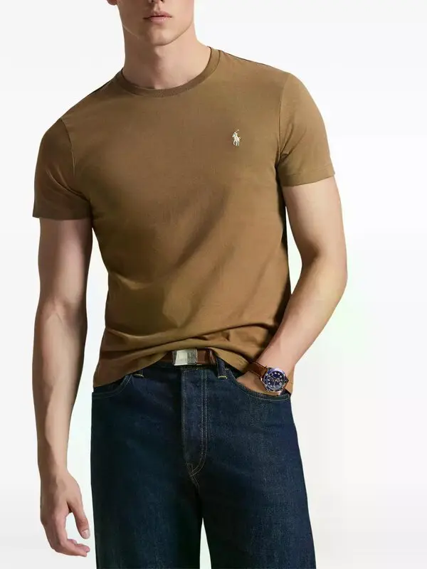 Polo Ralph Lauren Custom Slim Fit Crew-neck T-shirt - Brown