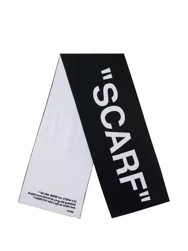 Off-White Quotes Knit Scarf