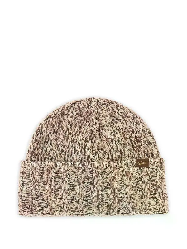 Paul & Shark Ribbed Beanie - Neutrals