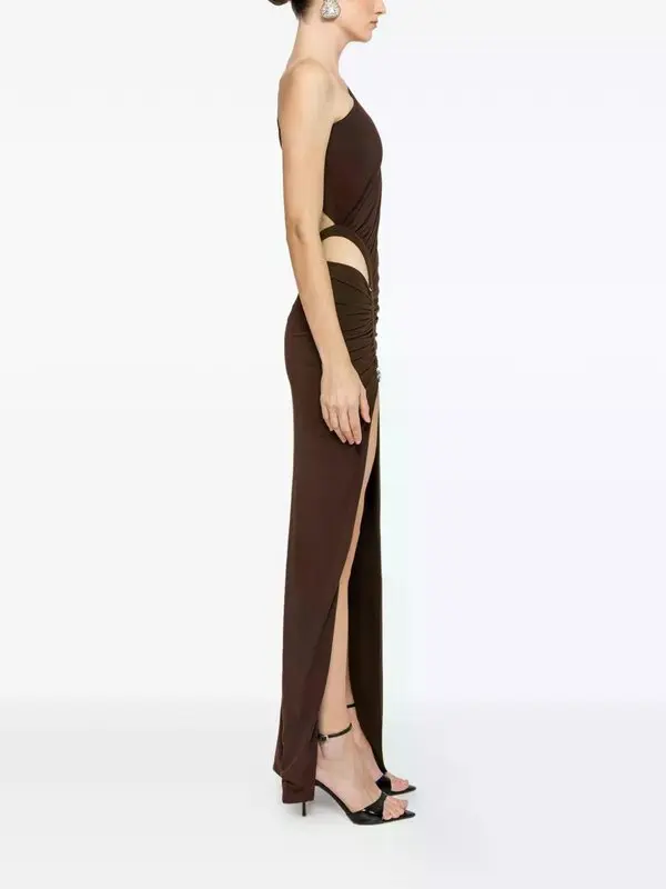 NISSA One-shoulder Cut-out Maxi Dress
