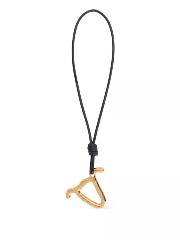 JIL SANDER Zodiac Charm Leather Necklace - Gold