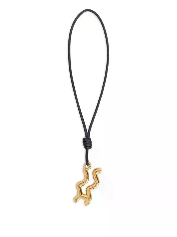 JIL SANDER Zodiac Charm Leather Necklace - Gold