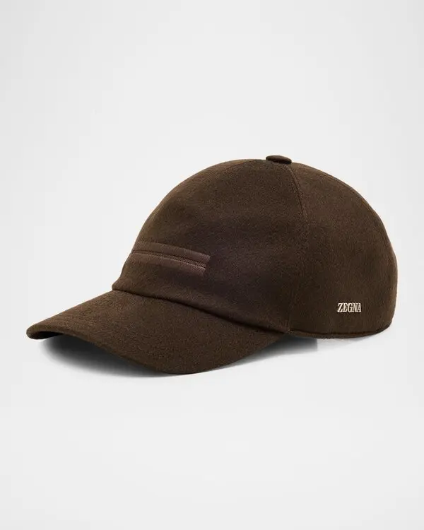 Zegna Oasi Cashmere Baseball Cap - Dk Brw Sld
