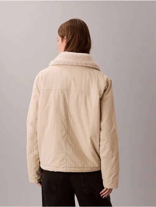 Calvin Klein Sherpa Collar Relaxed Fit Jacket