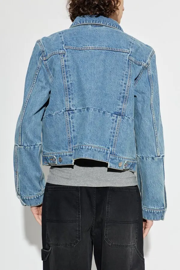 Vetements Cropped Denim Jacket - Light Blue