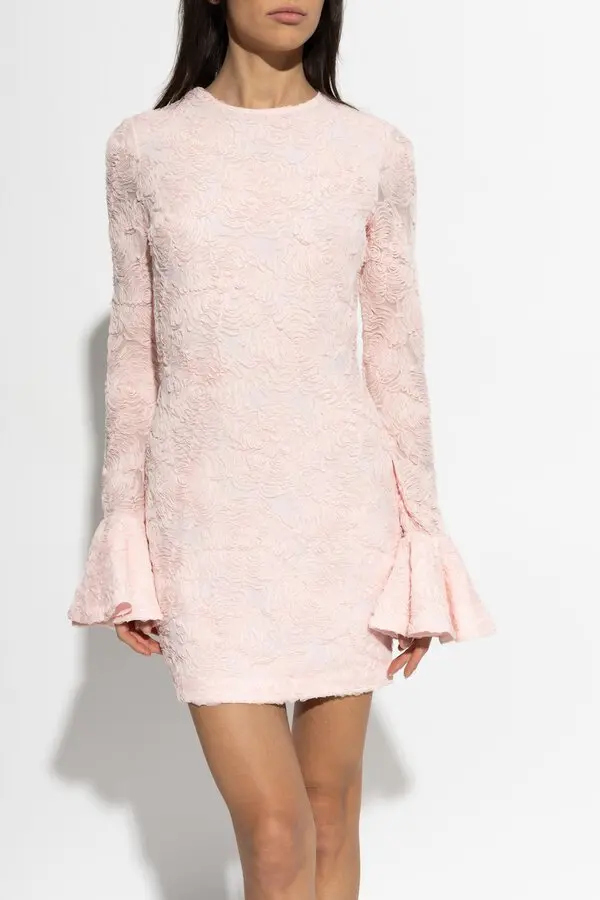 ROTATE BY BIRGER CHRISTENSEN Floral Motif Mini Dress - Pink | Editorialist