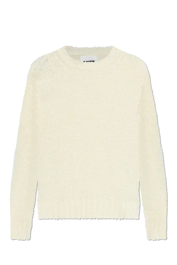 JIL SANDER Crew Neck Linen Sweater - Multicolor