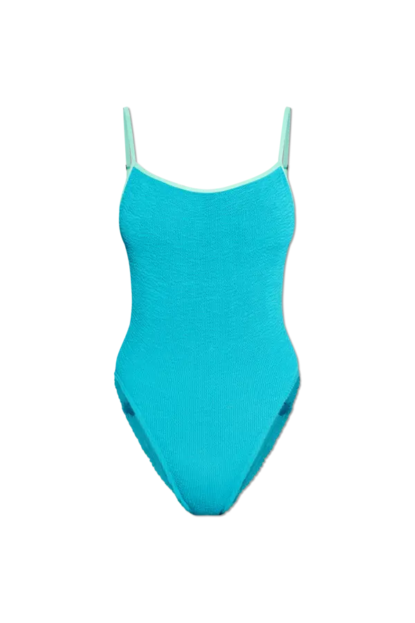 Bond Eye Contrast One-piece Swimsuit - Blue