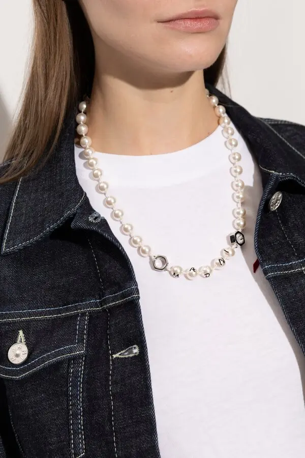 Marni Pearl Necklace - Cream