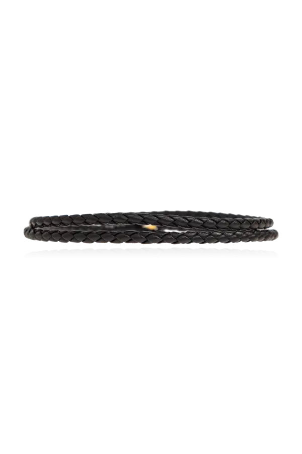 TOM FORD Braided Leather Bracelet - Brown