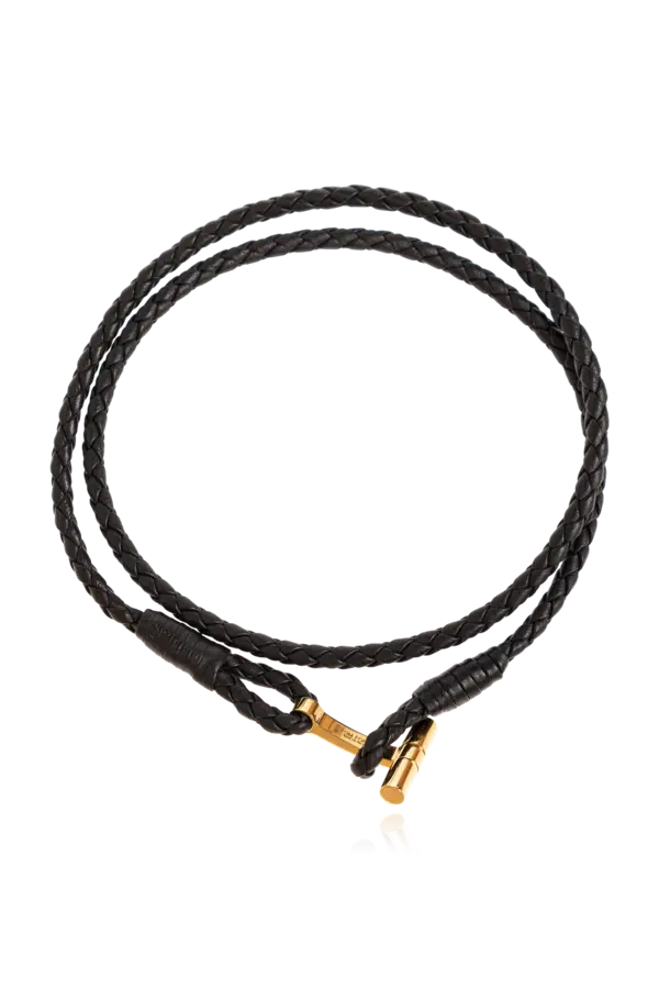TOM FORD Braided Leather Bracelet - Brown