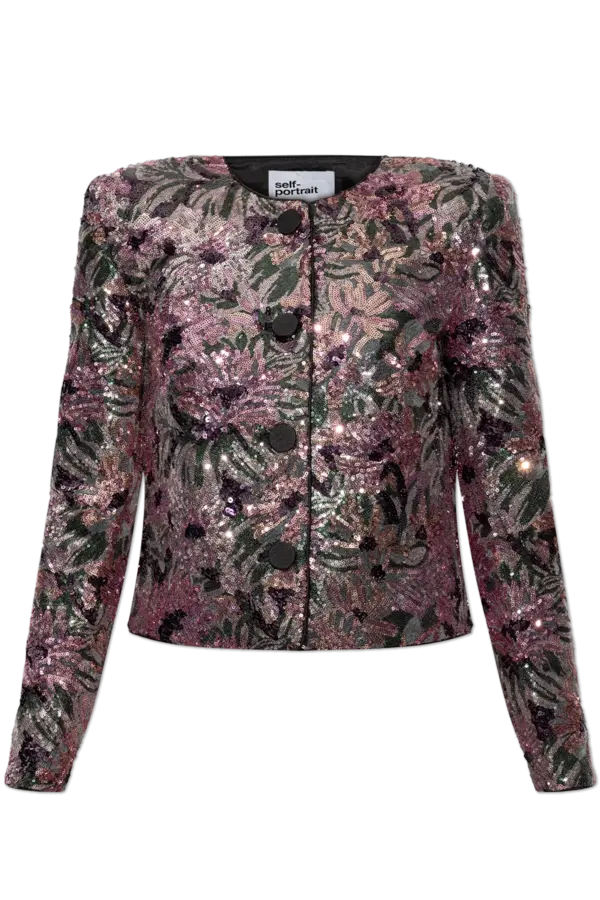 SELF-PORTRAIT Sequin Blazer - Multicolour