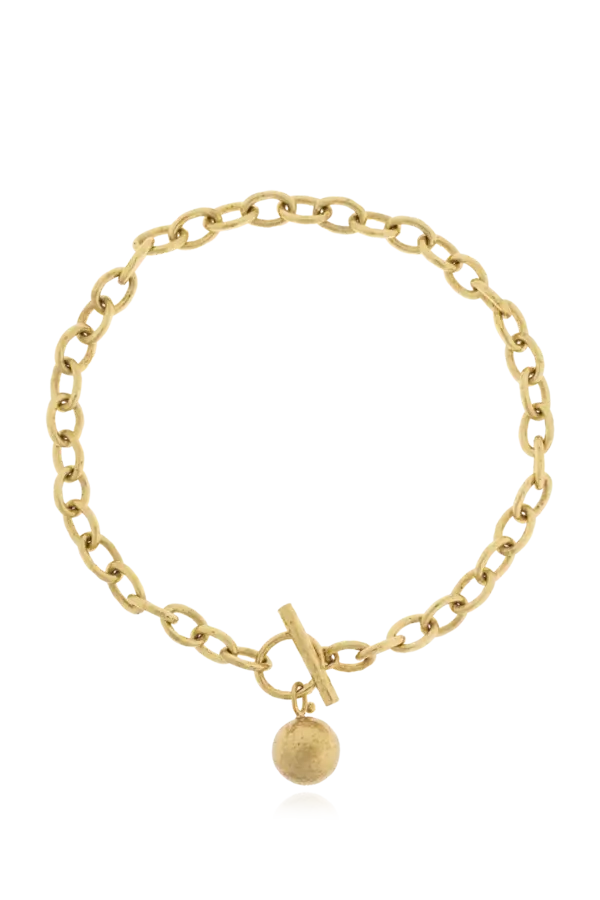Ulla Johnson Brass Chain Necklace With Pendant - Gold