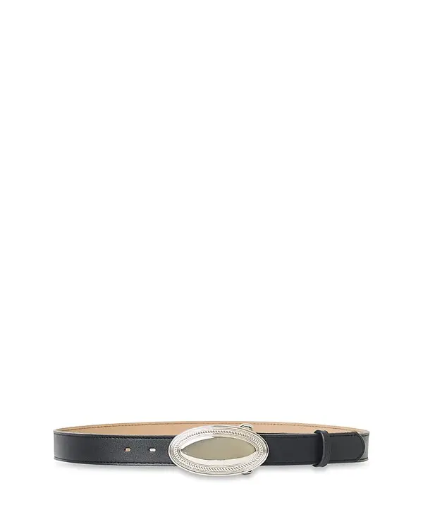 B-low The Belt Adley Leather Belt - Black Silver