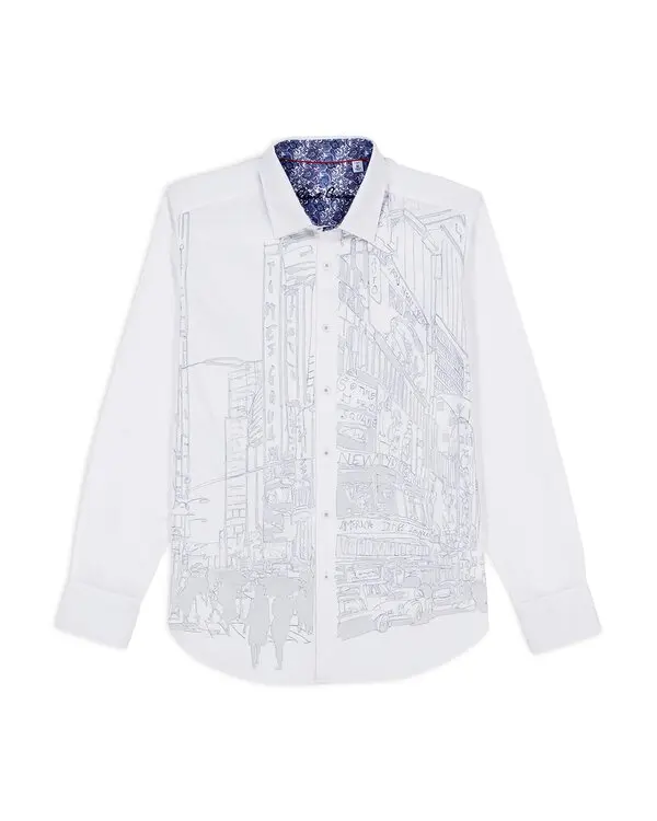 Robert Graham Urban Classics Printed Long Sleeve Button Front Shirt