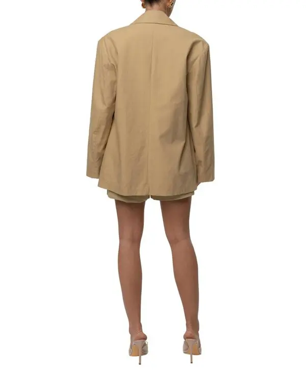JLUXLABEL Precision Woven Blazer - Beige