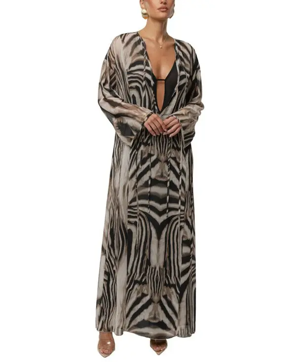 JLUXLABEL Zebra Print Maxi Dress