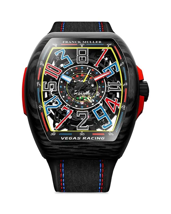 Franck Muller Vanguard Crazy Hours Vegas Racing Watch 44mm - Black/black