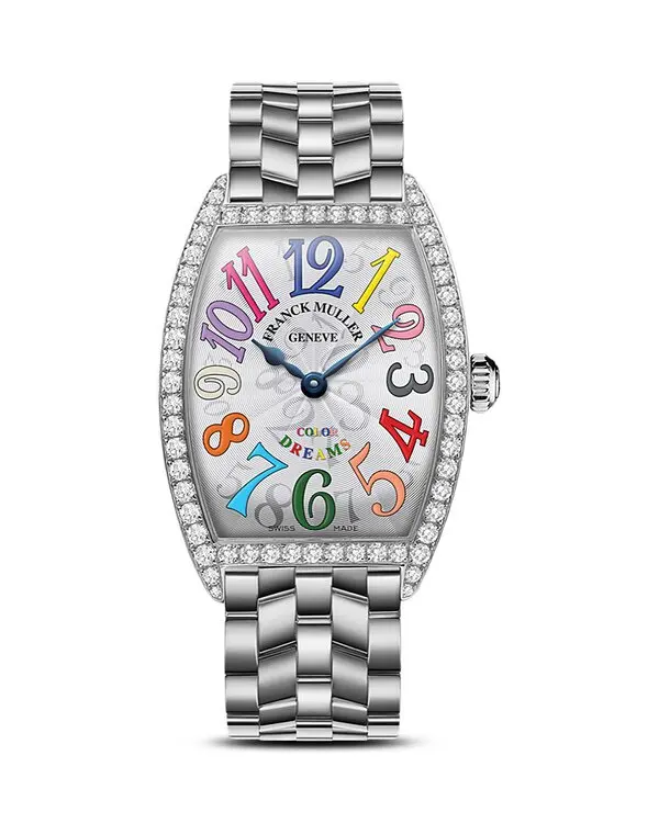 Franck Muller Cintree Curvex Watch, 31mm - White/silver