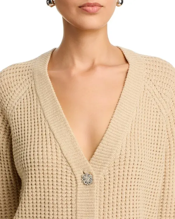 SINGLE THREAD Metallic Knit Cardigan