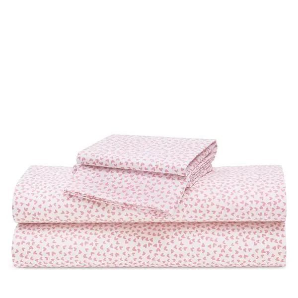 PETITE PLUME Sweetheart Percale Standard Pillowcase, Set Of 2 - Pink