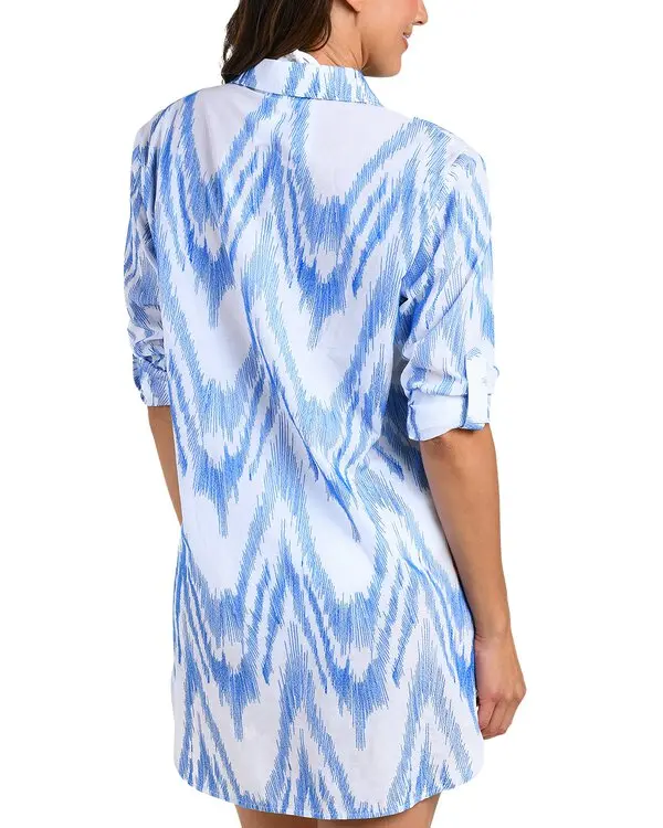 La Blanca Tidal Wave Camp Shirt Swim Cover-up