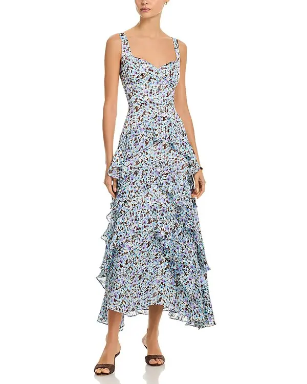chinese dress ladies Aquata Floral Pleated Maxi Dress  Klutch