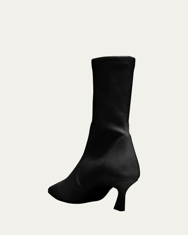 STUART WEITZMAN 50mm Vinnie Stretch Leather Booties - Black