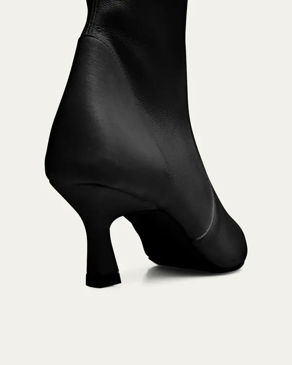 STUART WEITZMAN 50mm Vinnie Stretch Leather Booties - Black