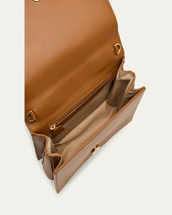 Akris Small Ostrich Leather Top-handle Bag