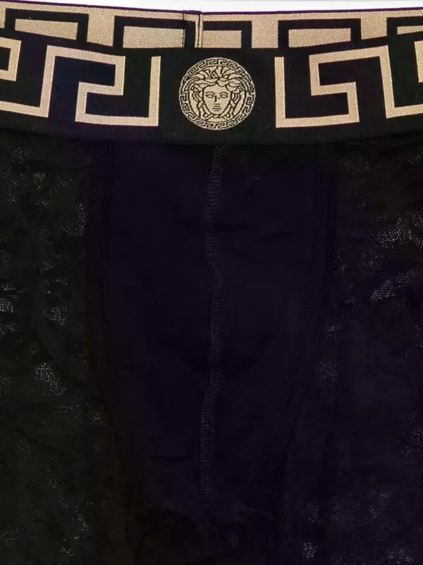 Versace Logo-pattern Boxers - Black