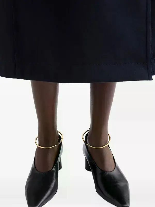 JIL SANDER Ring Detachable Metal Pumps - Black