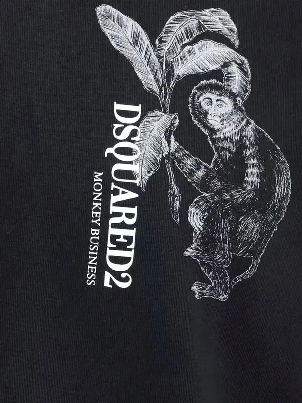 Dsquared2 Monkey-print T-shirt - Black