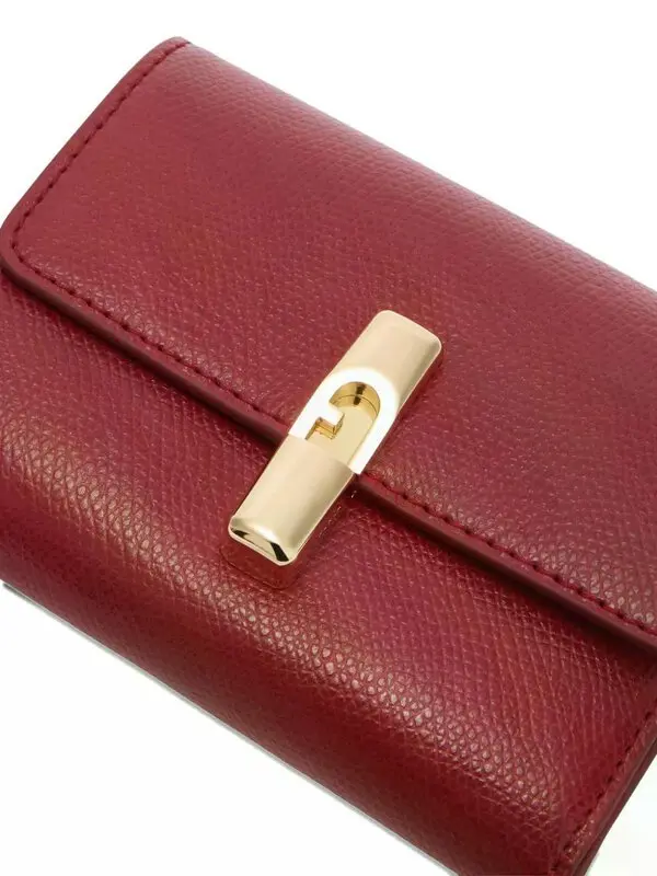 Furla Small Iride Grained Logo Wallet - Red
